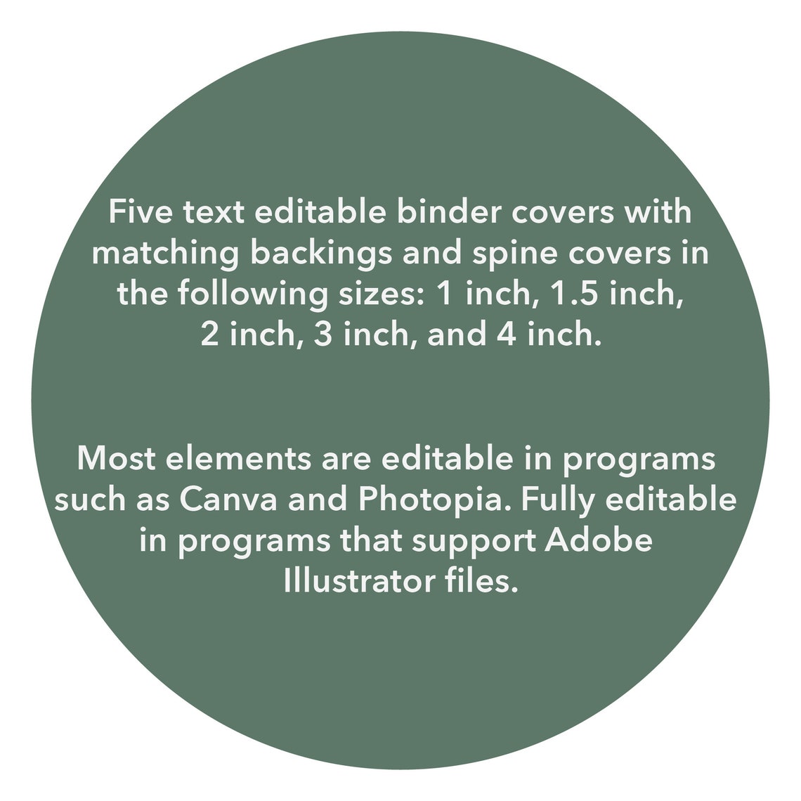 Printable Landscape Binder Cover Set With Matching Spines and Backing ...