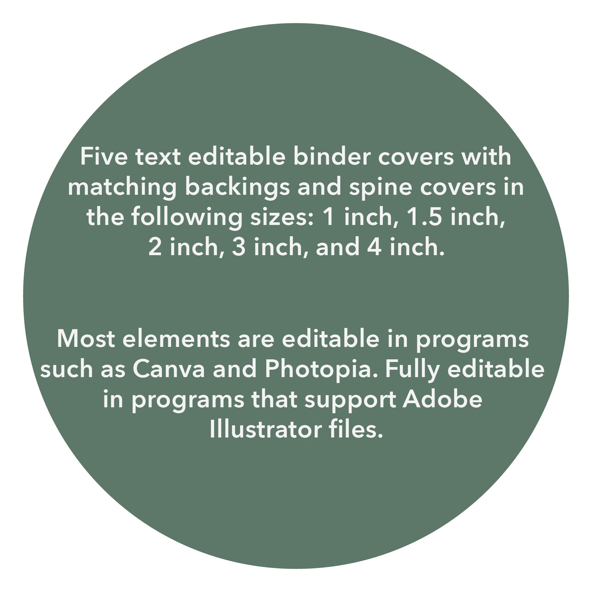 Printable Landscape Binder Cover Set With Matching Spines and Backing ...