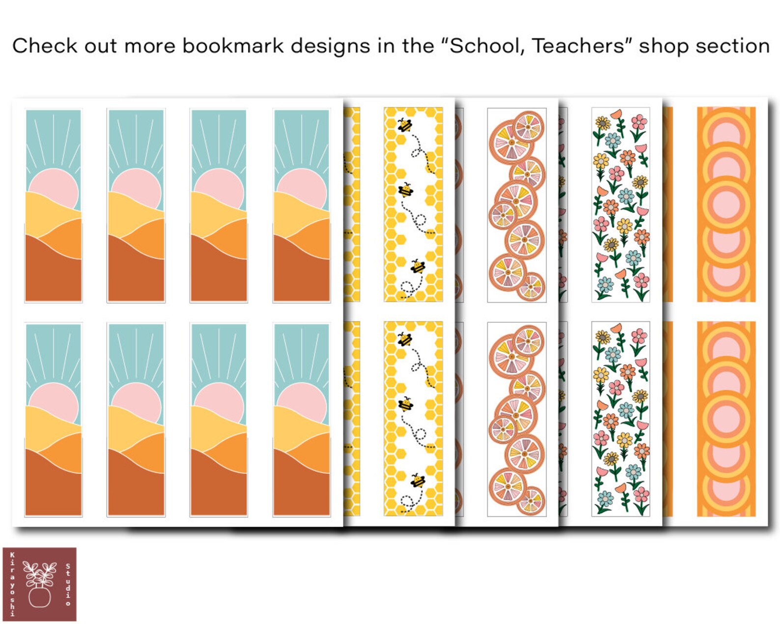 Printable Bee Bookmarks | Bee Theme Bookmarks With Handwriting Line ...