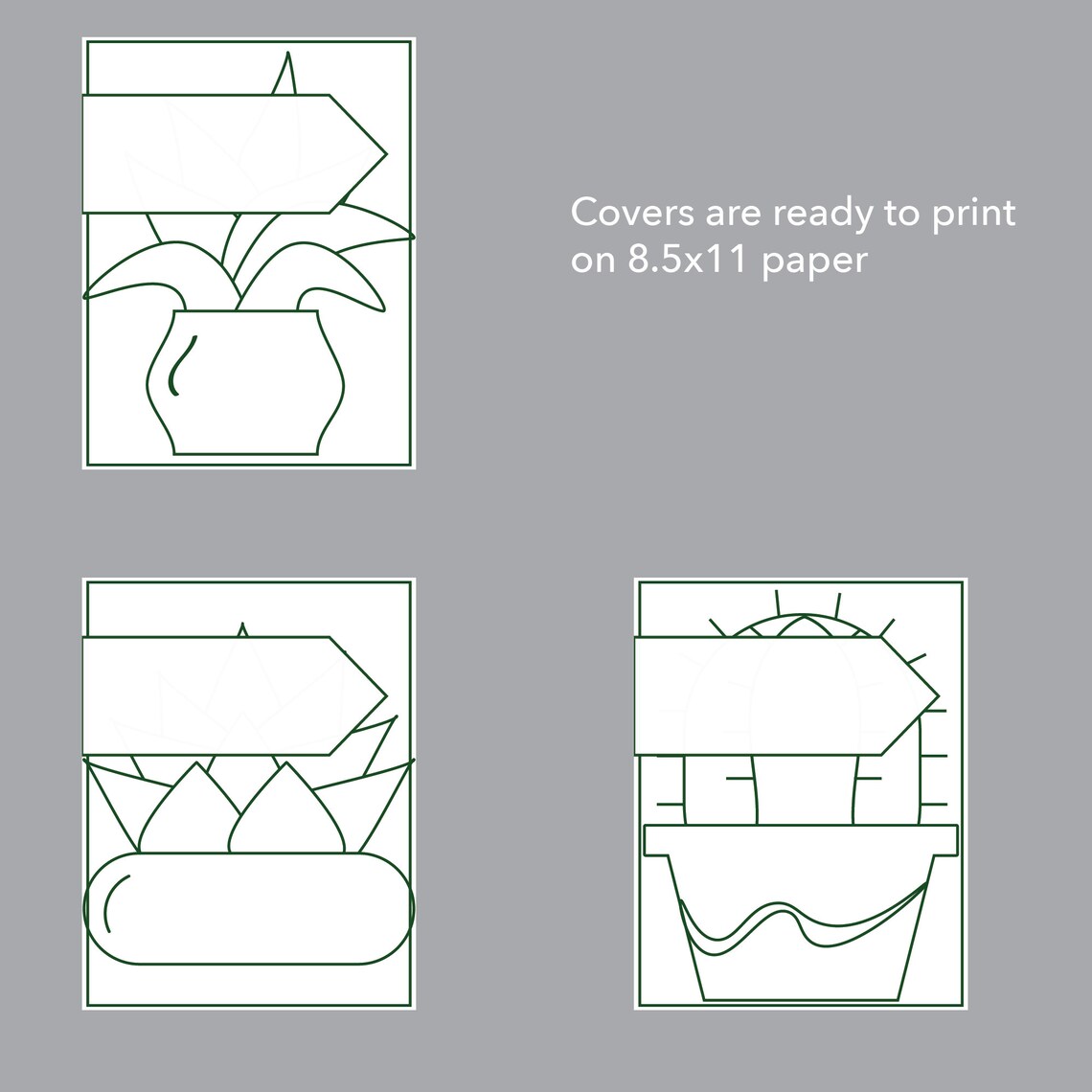 Printable Binder Covers With Matching Spine Covers and Backings | 8.5 X ...