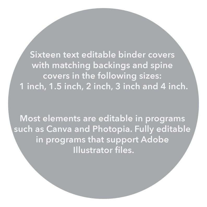 Printable Binder Covers With Matching Spine Covers and Backings | 8.5 X ...