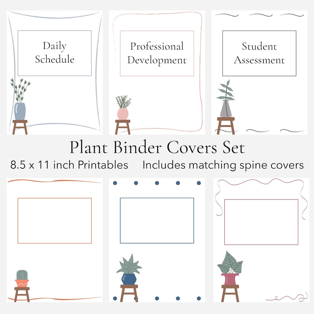 Printable Plant Binder Covers With Matching Spine Covers | Printable ...