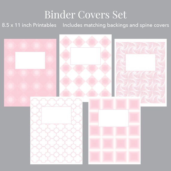 Cute Pink Binder Covers