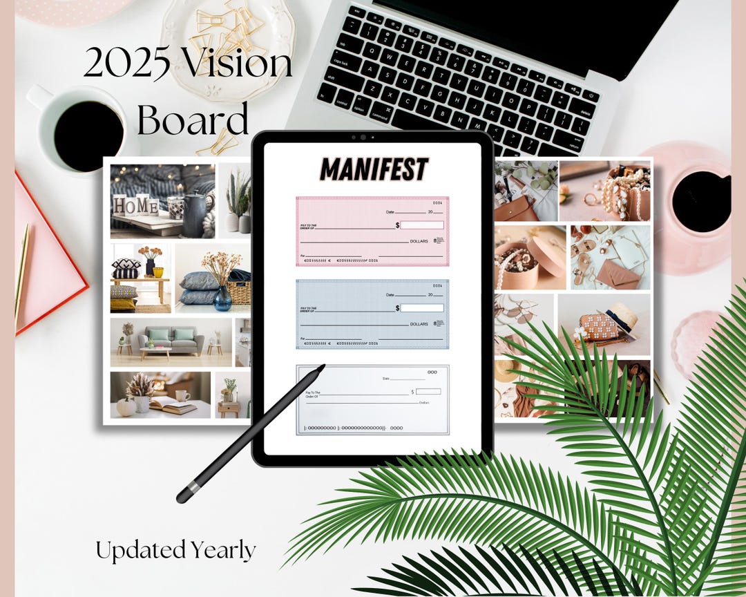 2025 VISION BOARD Collage Kit Printable Digital Download PDF Vision ...