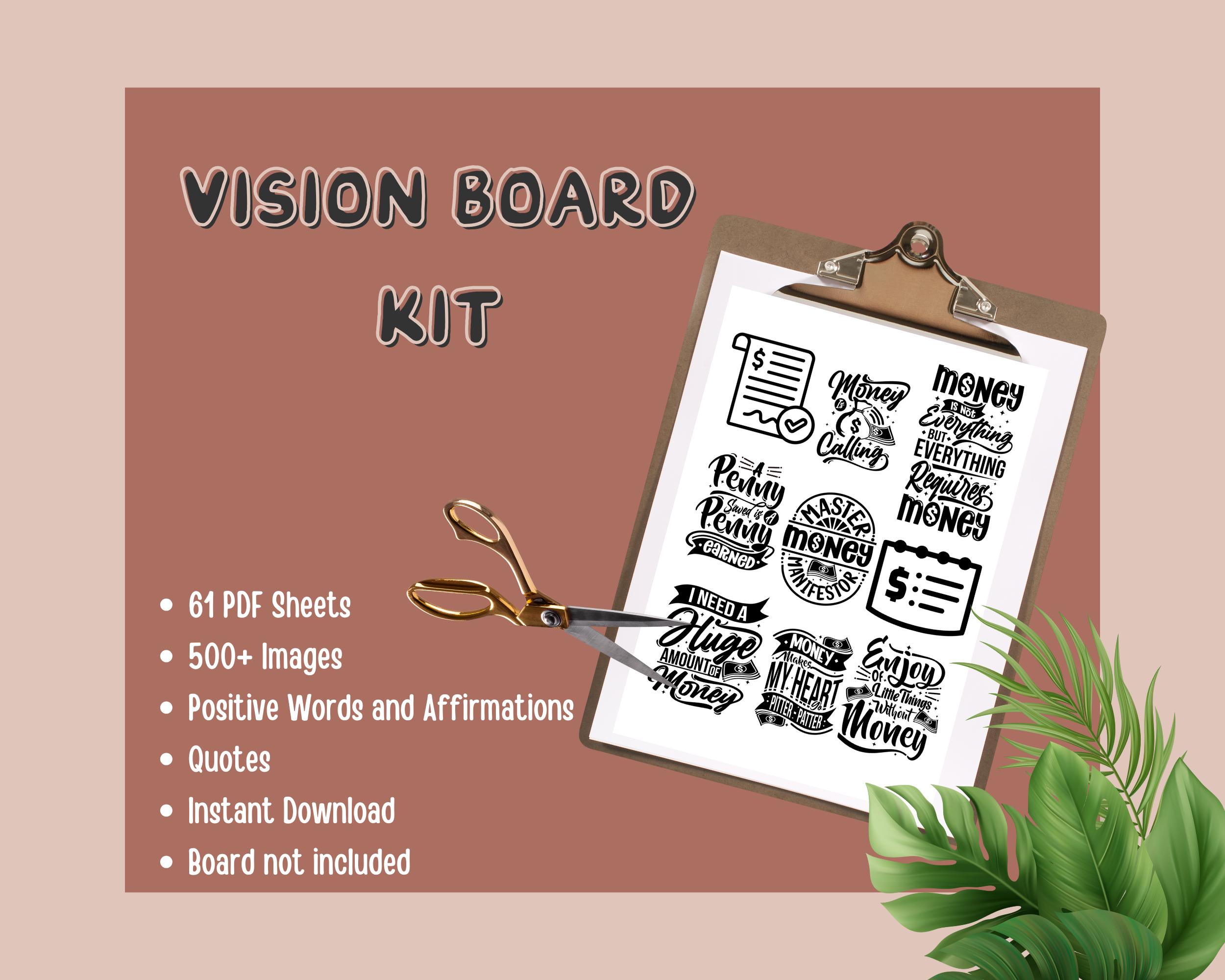 2025 VISION BOARD Collage Kit Printable Digital Download PDF | Vision ...