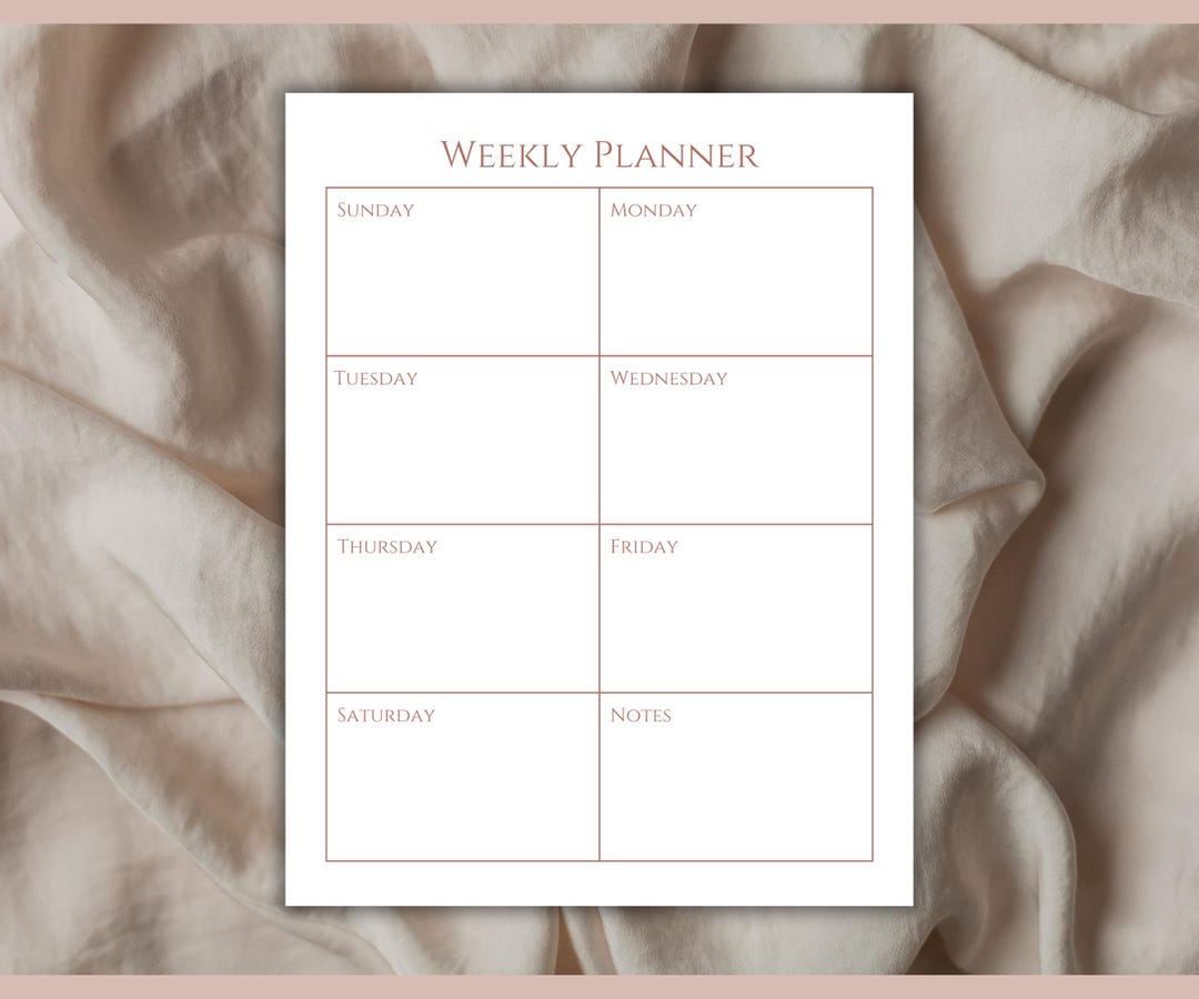 Weekly Planner 2025 Printable PDF| Digital Planner | Weekly Schedule ...