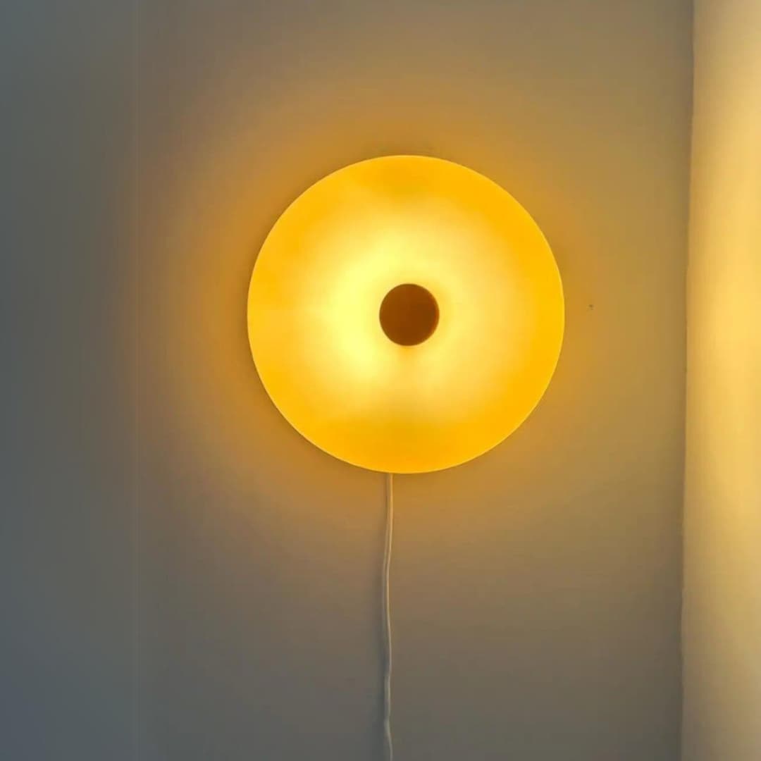 VARMBLIXT Donut Retro Lamp Orange Glass Donut Wall Lamp Decorative Lamp ...