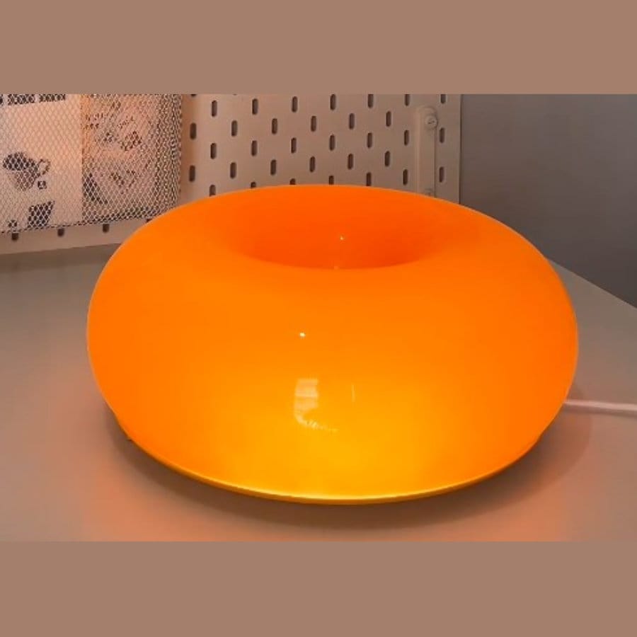 VARMBLIXT Donut Retro Lamp Orange Glass Donut Wall Lamp Decorative Lamp ...