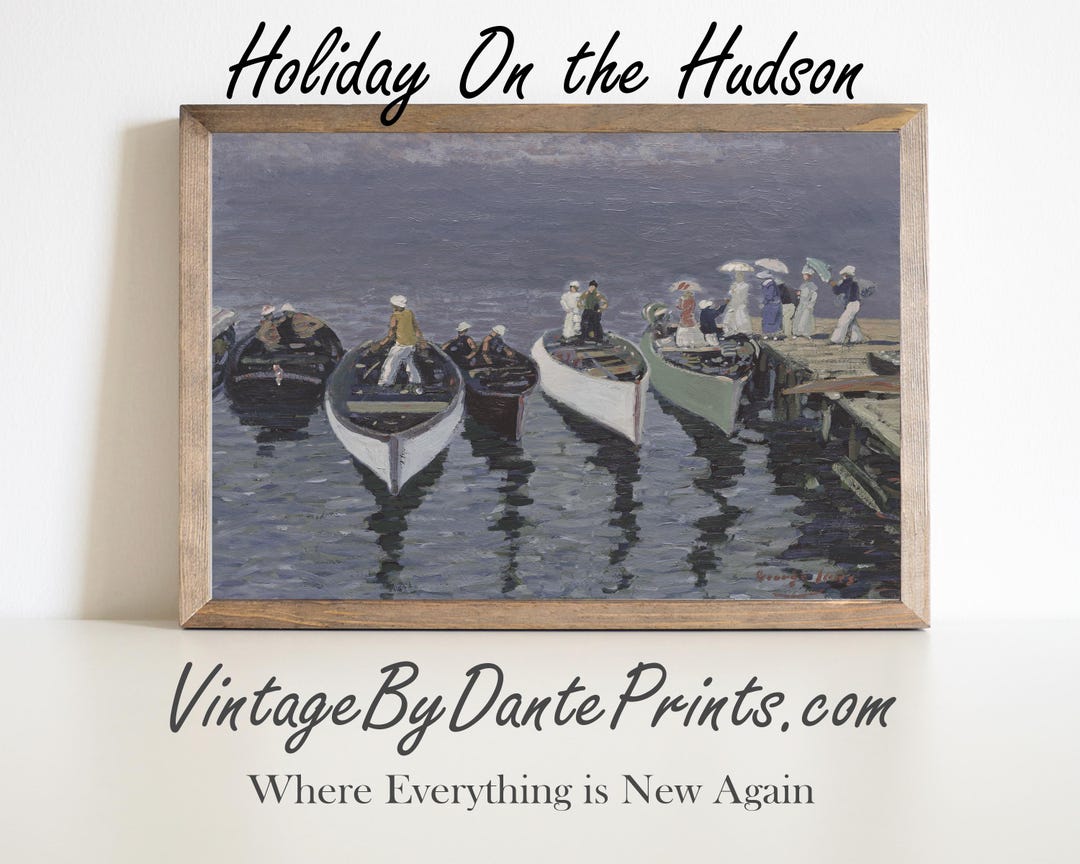On the Hudson Print DIGITAL DOWNLOAD Coastal Home Decore Summer Wall ...