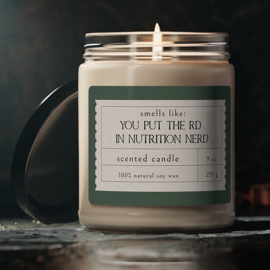 Dietitian Gift New Job Gift Nutrition Nerd Candle for Dietitian Work From Home Office Decor New ...