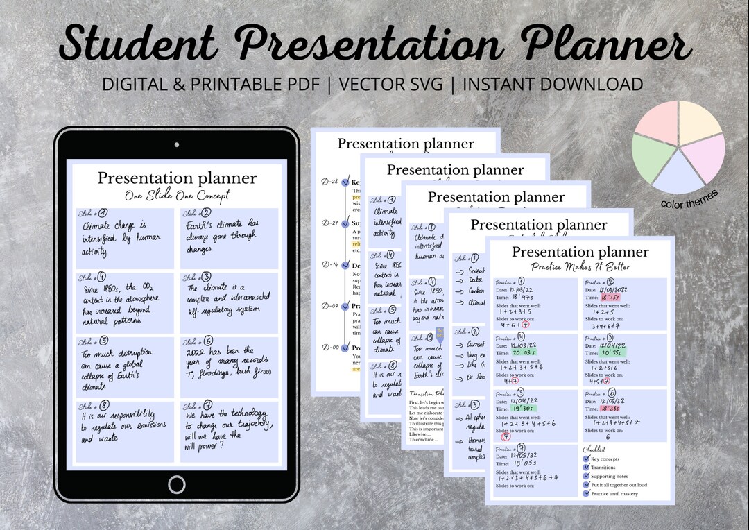 Student Presentation Planner - Etsy