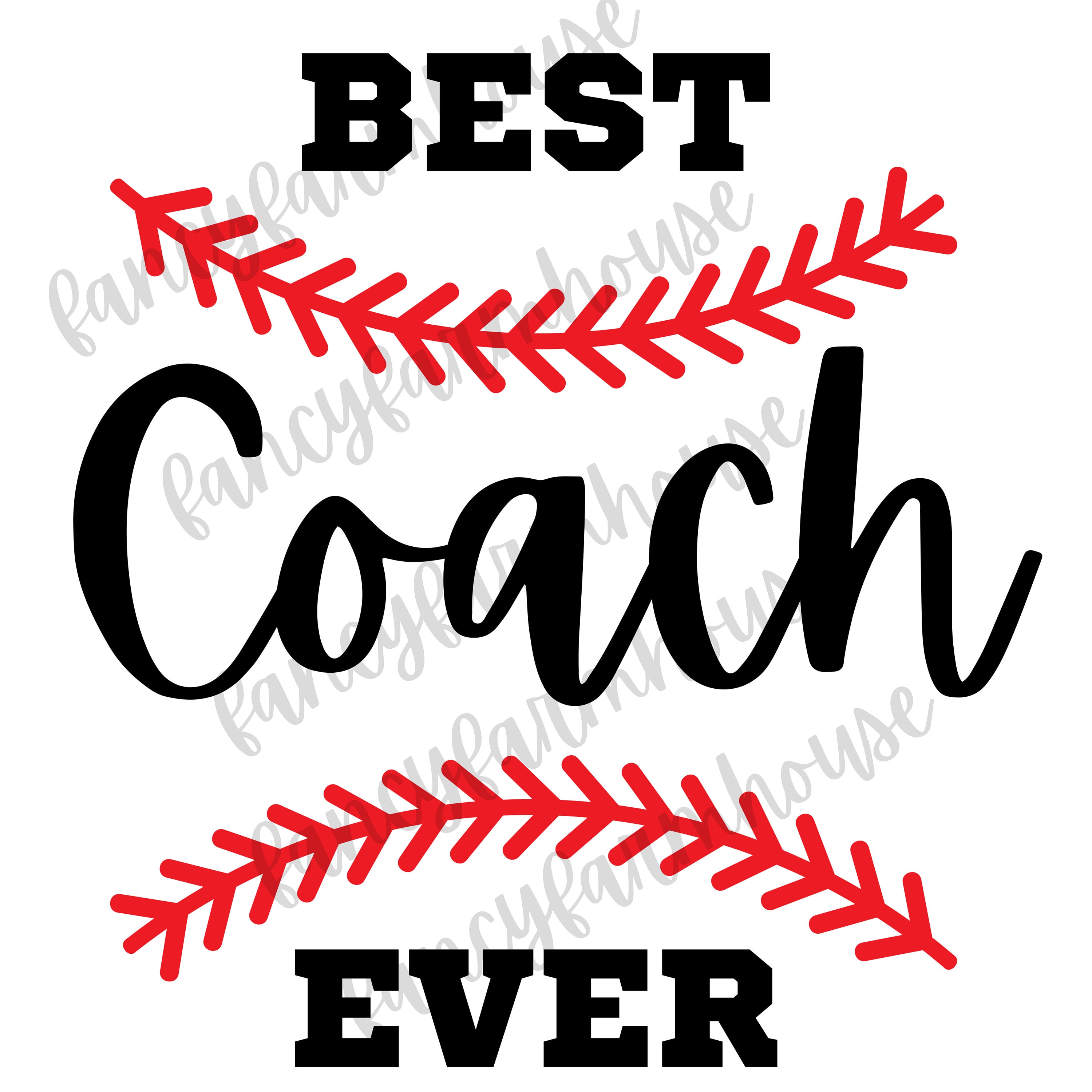 Best Coach Ever Digital Download Baseball - Etsy