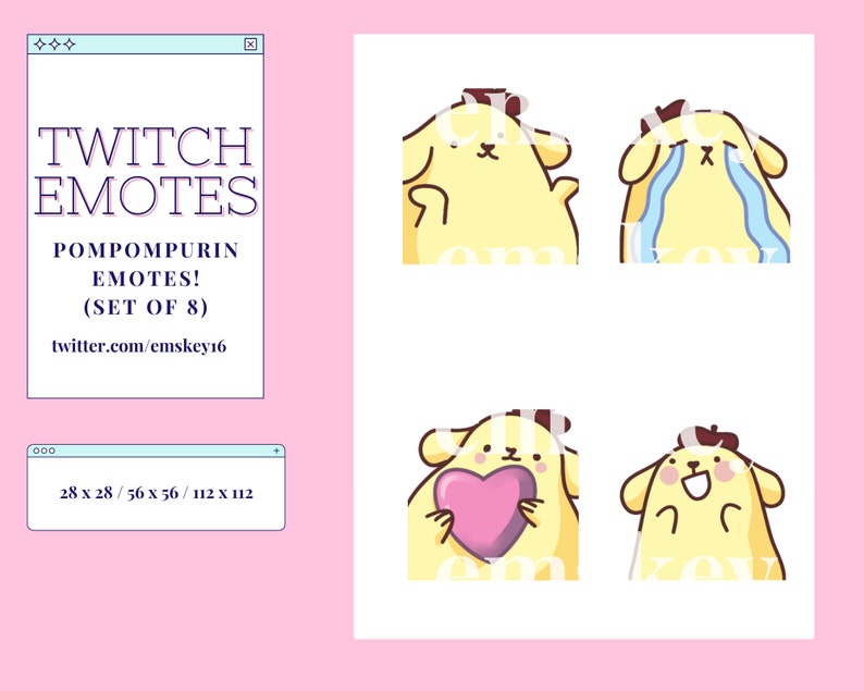 Adorable Pudding Dog Emotes | Twitch / Discord Emotes Set of 8 - Etsy