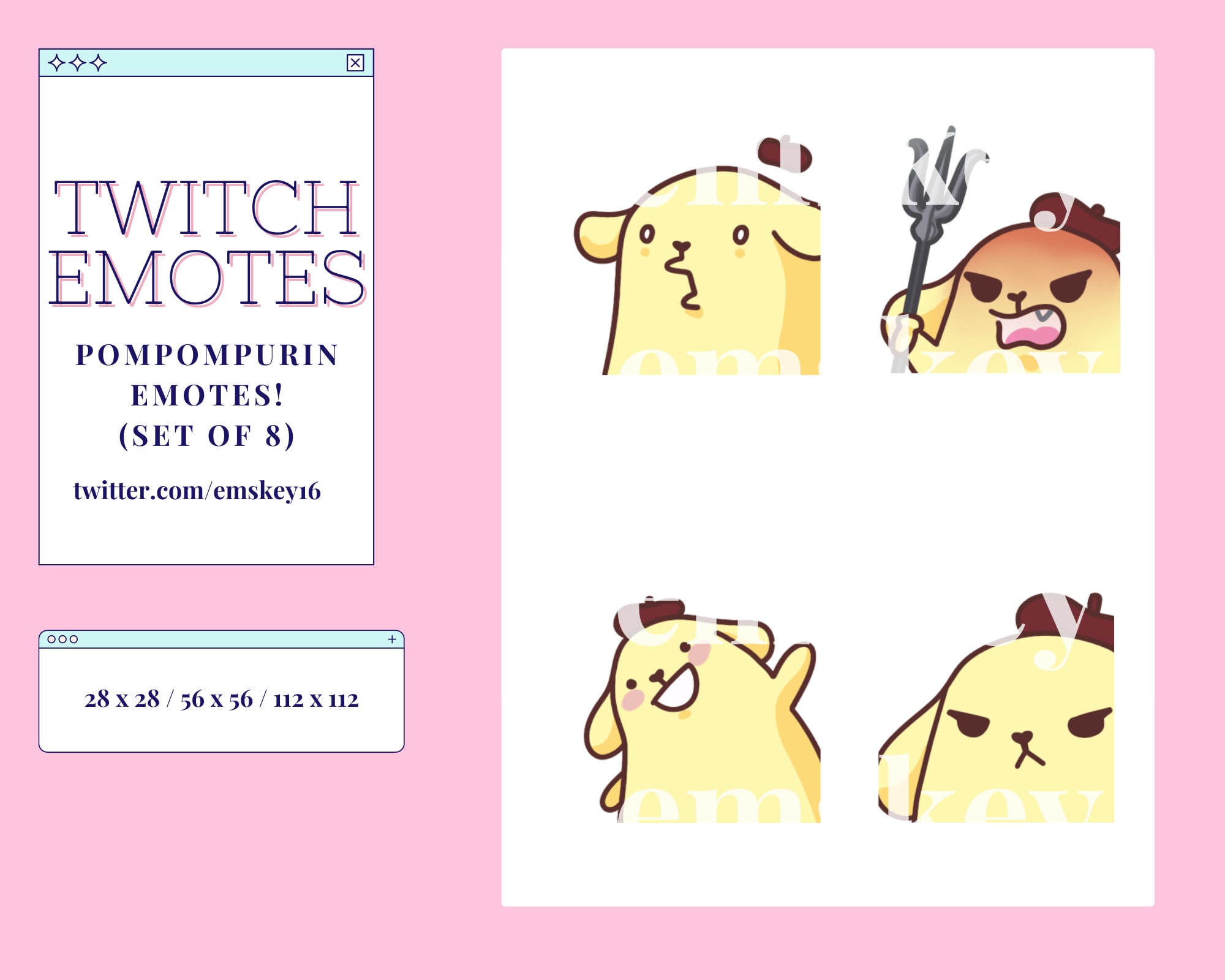 Adorable Pudding Dog Emotes | Twitch / Discord Emotes Set of 8 - Etsy