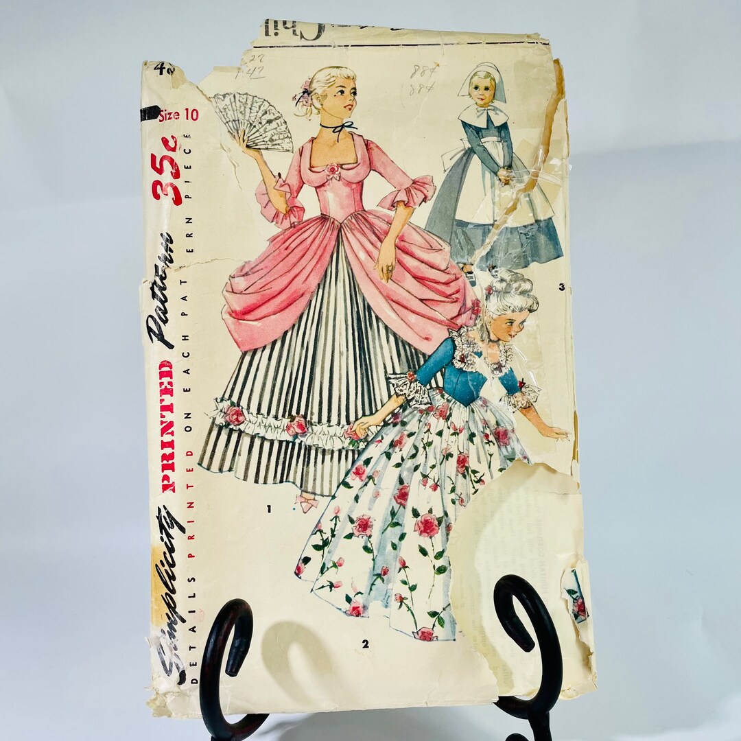 Vintage 1954 Simplicity Sewing Pattern 4862 Dress up Ball Gown Girls ...