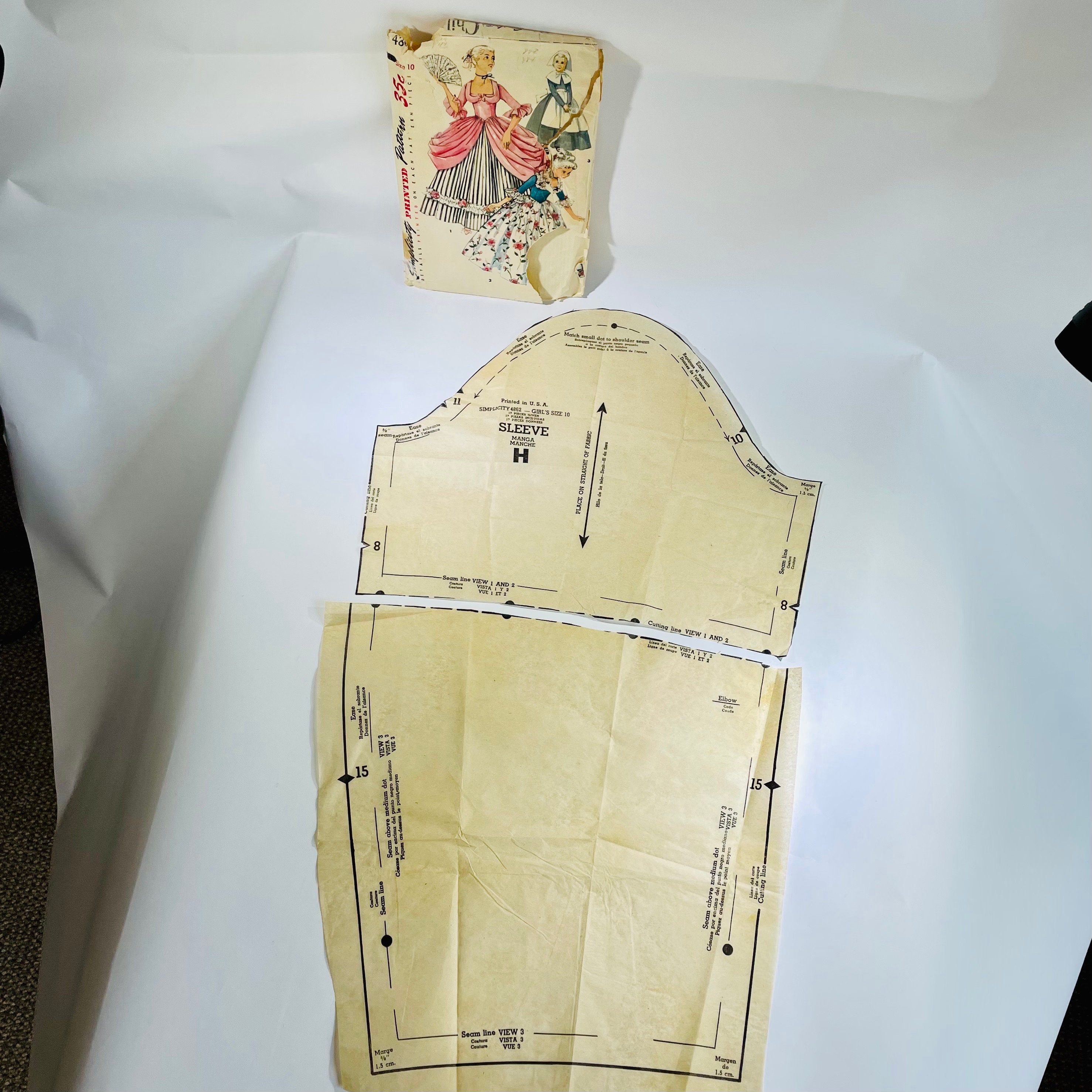 Vintage 1954 Simplicity Sewing Pattern 4862 Dress up Ball Gown Girls ...