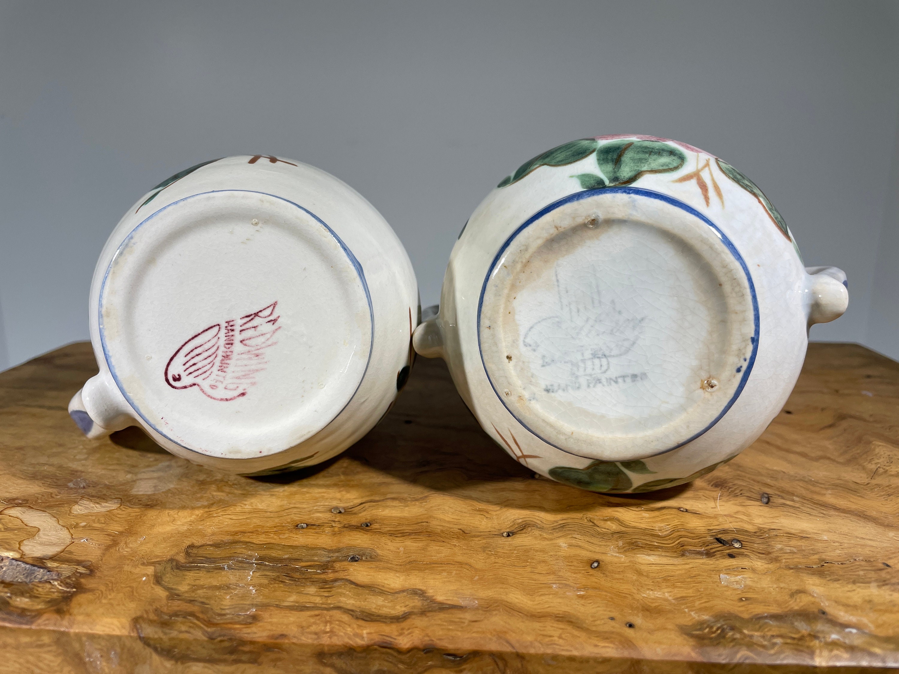 Vintage Red Wing Pottery Creamer Sugar Lid Orleans Pattern NO Chips or ...