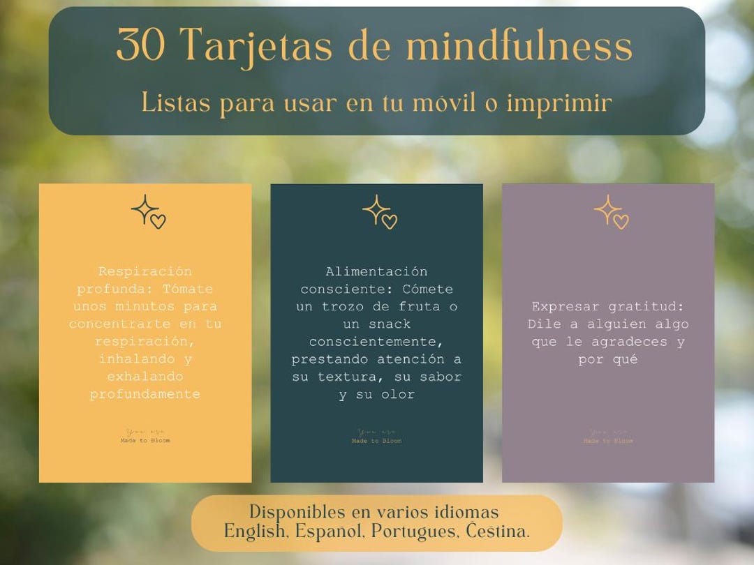 30 Tarjetas De Mindfulness; Tu Dosis Diaria De Equilibrio Y Paz ...