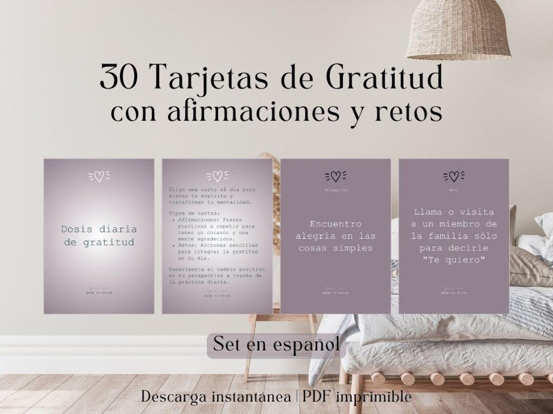 ESPAÑOL 30 Tarjetas De Gratitud; Tu Dosis Diaria De Apreciación Y ...