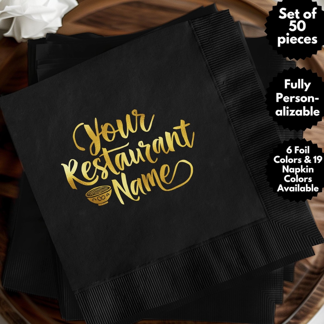 Personalized Restaurant Napkin, Custom Restaurant Napkins, Asian ...