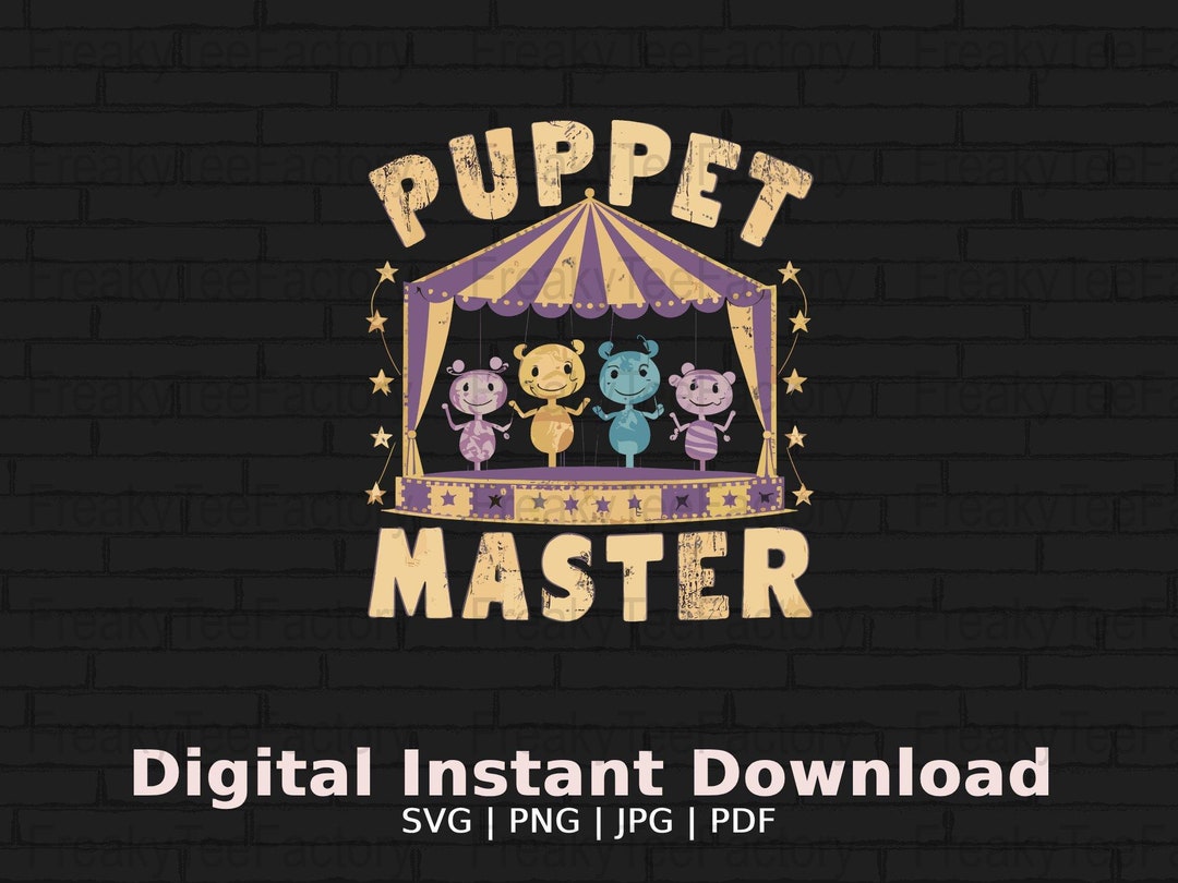 Puppet Master PNG File, Circus Theme Jpg, Puppet Show Jpg, Vintage ...