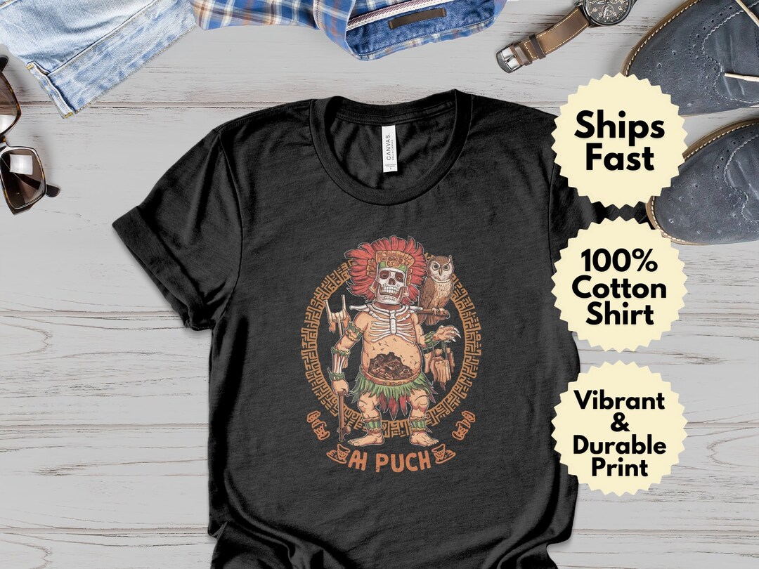 Ah Puch Mayan God T-shirt, Mayan Mythology Hoodie, Ancient Aztec ...
