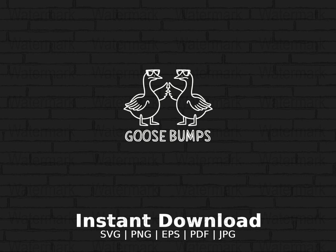 Funny Goose Bumps Graphic Png Download, Cute Goose Duo Svg, Nerdy Geese ...