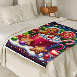 Christmas Gingerbread Poster, Holiday Decor Canvas, Festive Wall Art ...