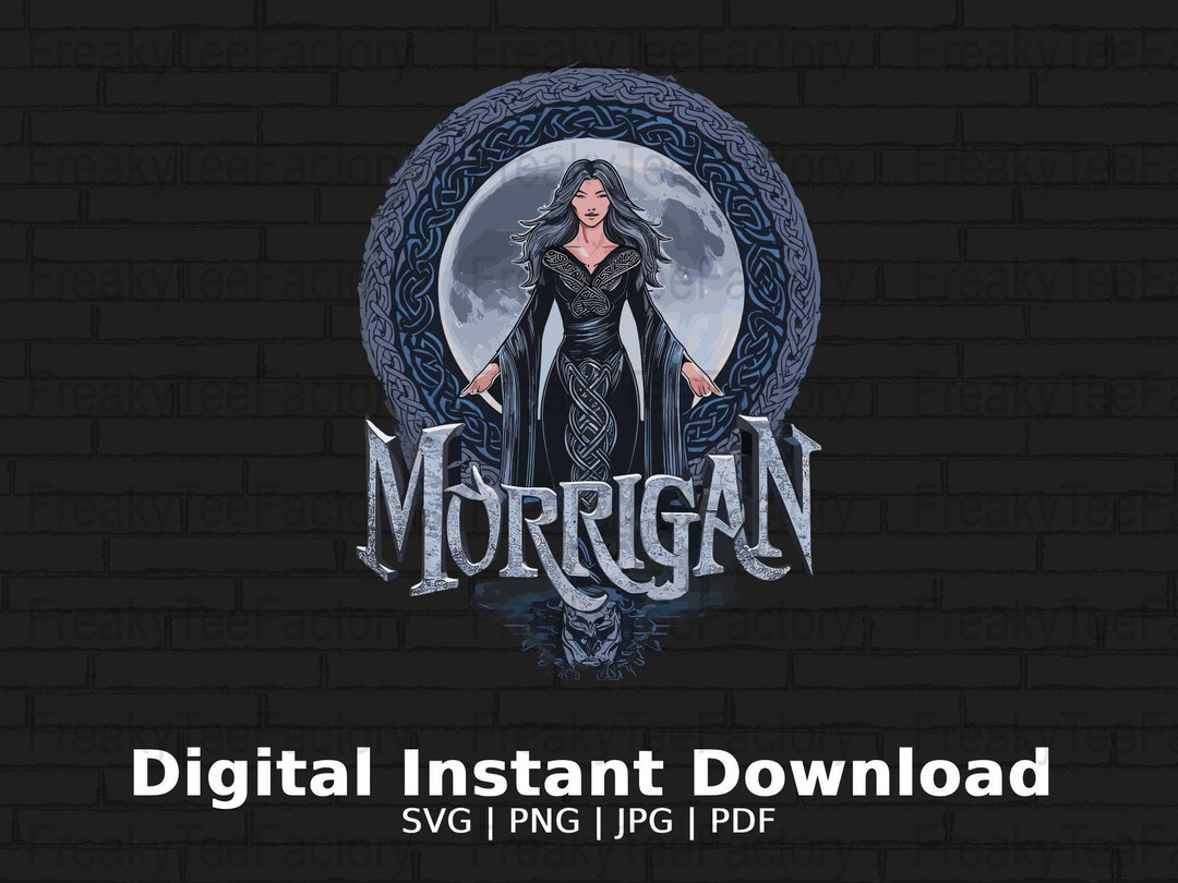 Morrigan Celtic Goddess PNG File, Celtic Mythology, Pagan SVG, Dark ...