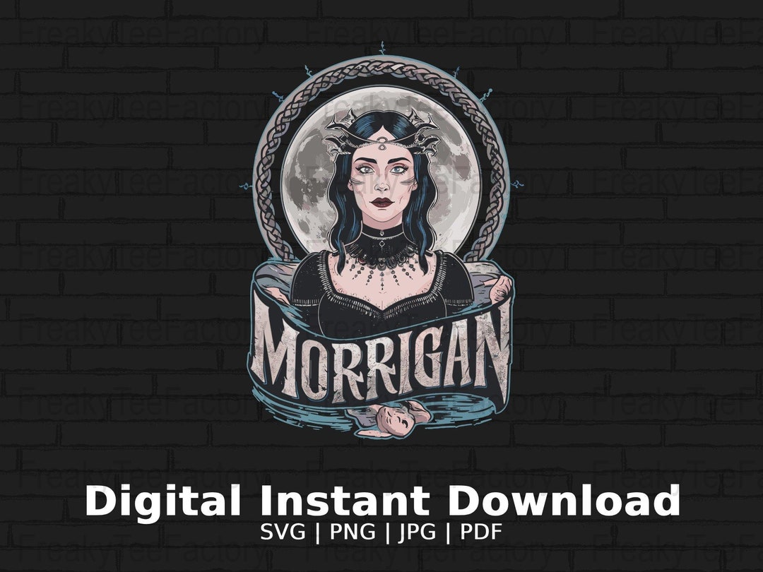 Celtic God Morrigan PNG File, Witchy Graphic Jpg, Dark Fantasy Svg ...