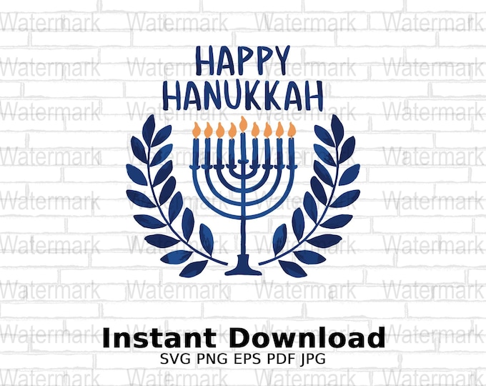 Hanukkah Clipart Set. Cute Cartoons With Hanukkah Symbols for the Happy ...