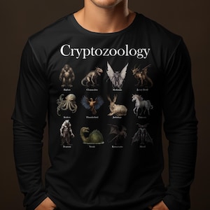 Cryptozoology Shirt - Cryptid Creatures Tee - Bigfoot Mothman Hoodie ...