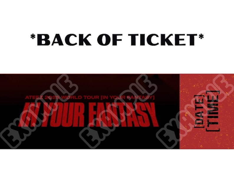 ATEEZ in Your Fantasy 2025 Tour Digital Concert Ticket | Customizable ...