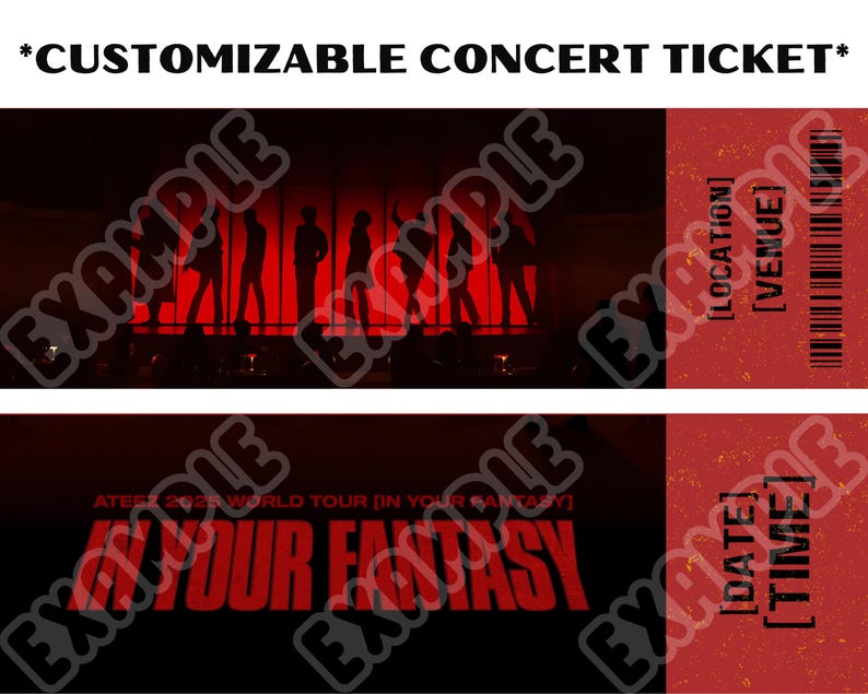 ATEEZ in Your Fantasy 2025 Tour Digital Concert Ticket | Customizable ...