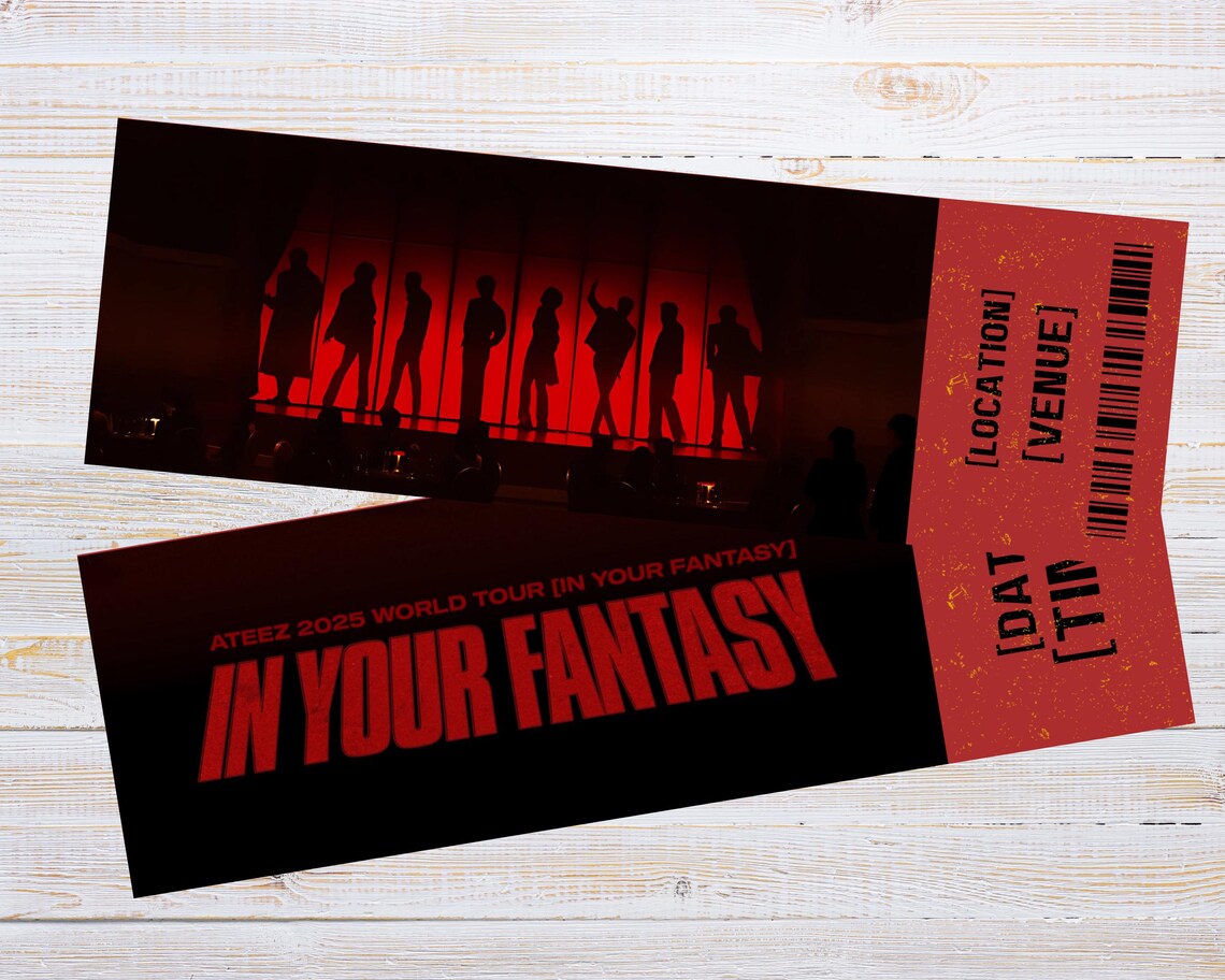 ATEEZ in Your Fantasy 2025 Tour Digital Concert Ticket | Customizable ...