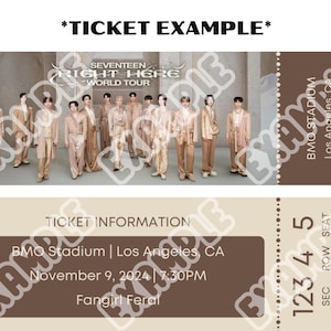 SEVENTEEN RIGHT HERE World Tour 2024 Digital Concert Ticket ...
