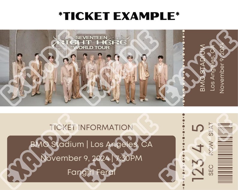SEVENTEEN RIGHT HERE World Tour 2024 Digital Concert Ticket ...