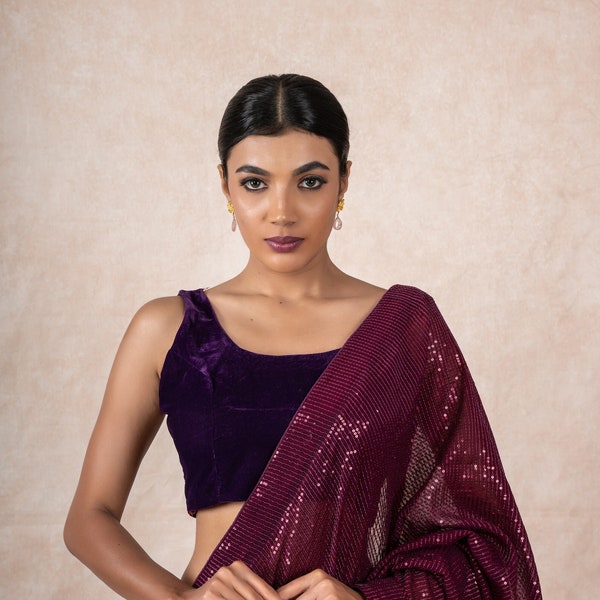 Sequins Saree - Etsy