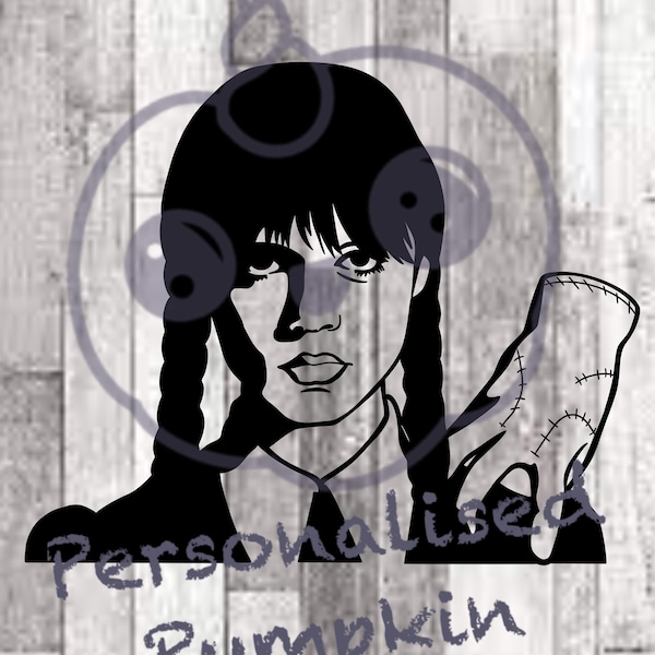 Wednesday Addams Stencil - Etsy