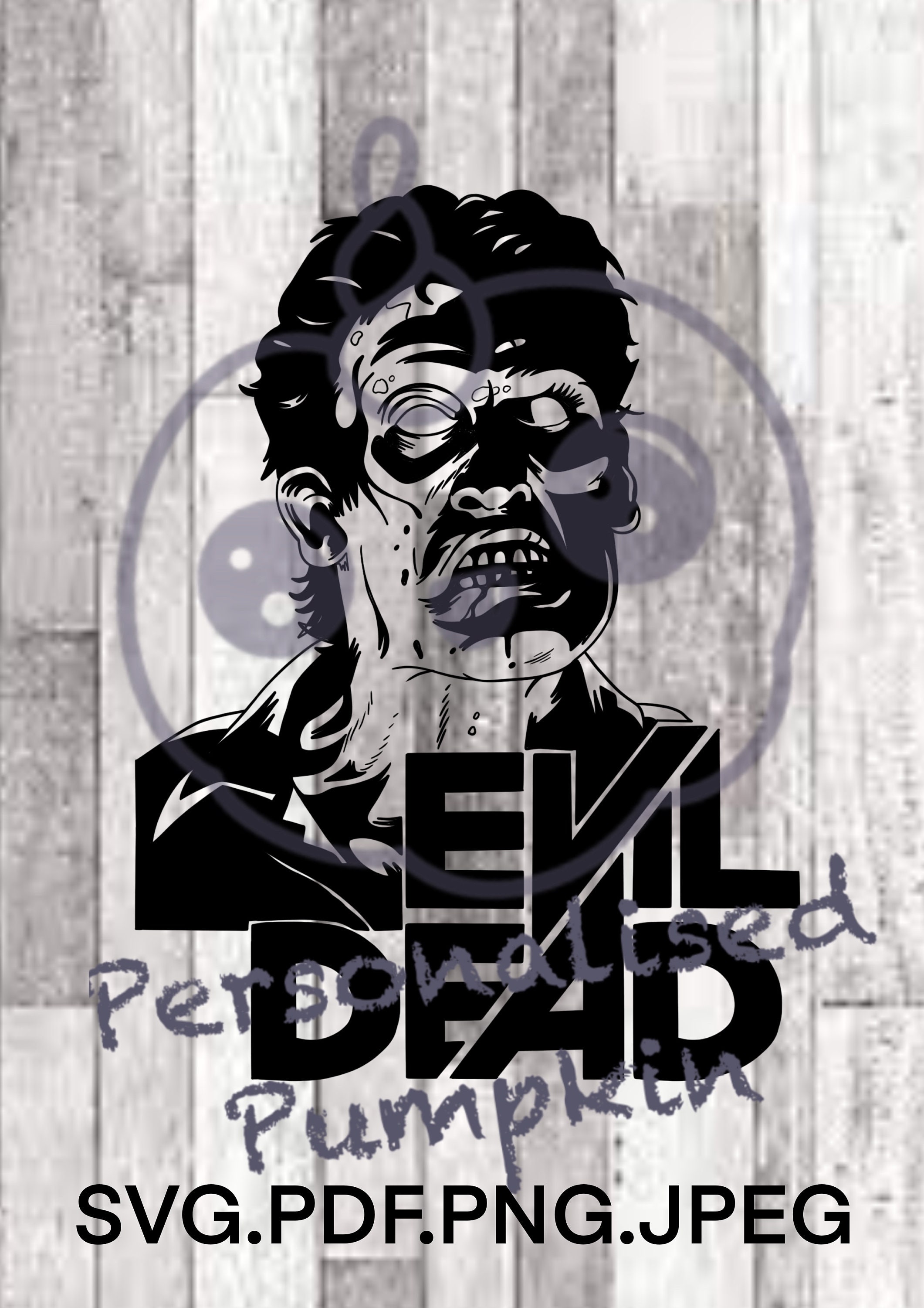 Evil Dead Zombie Svg.png.pdf.jpeg Digital Download. Silhouette. Stencil ...