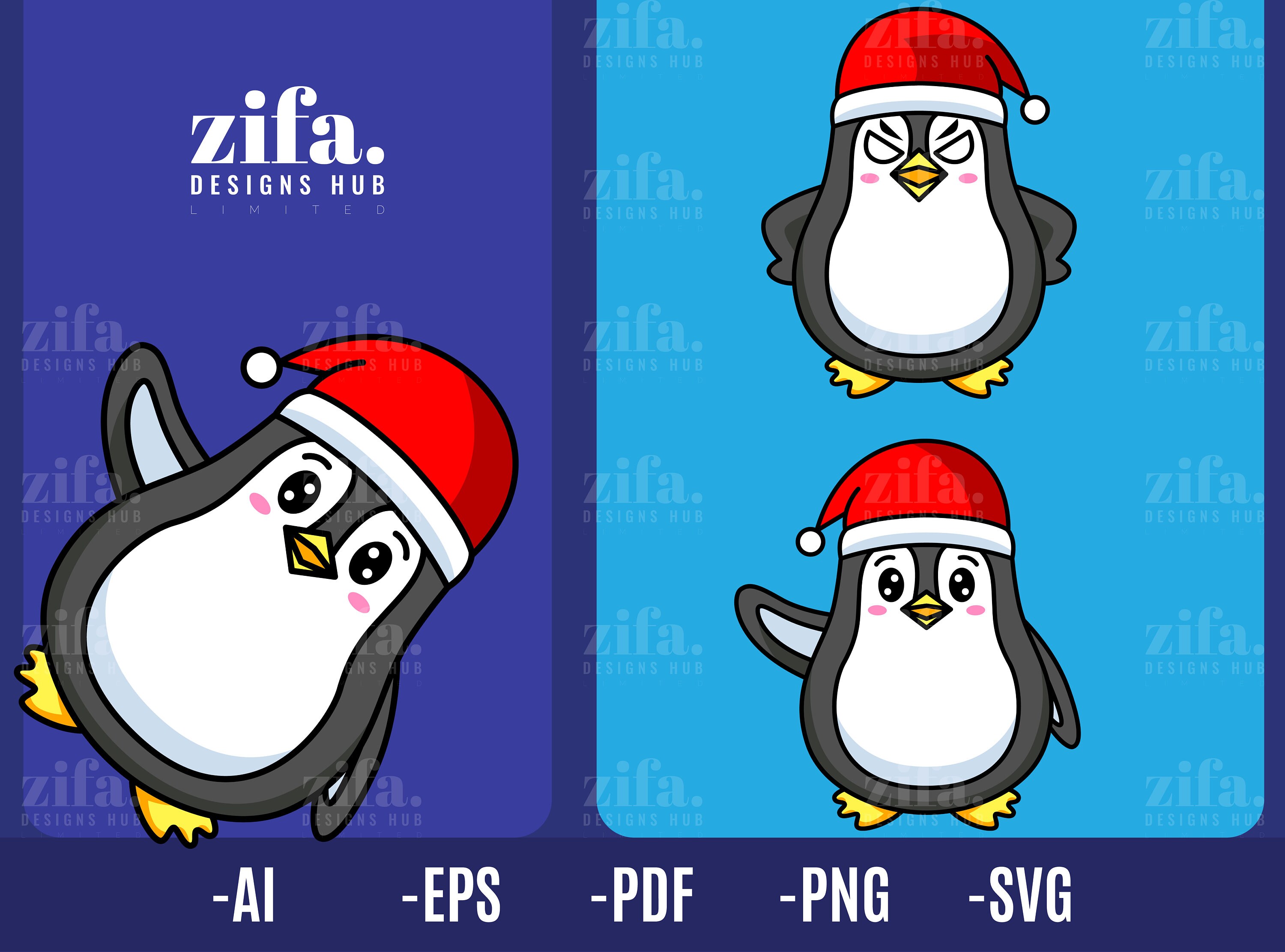 Penguin Stickers, Penguin Stickers SVG Bundle, Penguin Svg, Penguin ...
