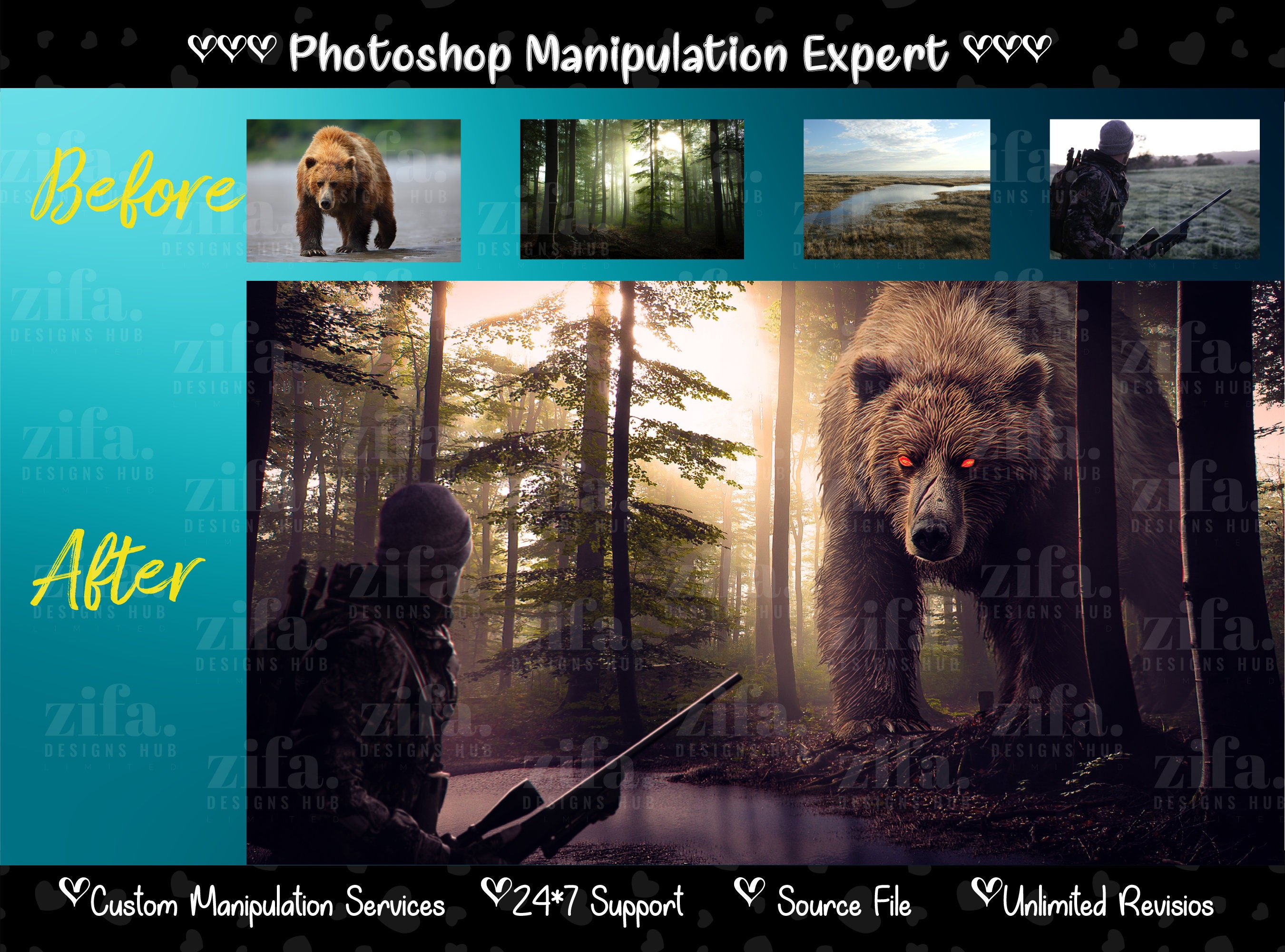 Custom Photoshop Manipulation, Professional Photoshop Editing, Real ...