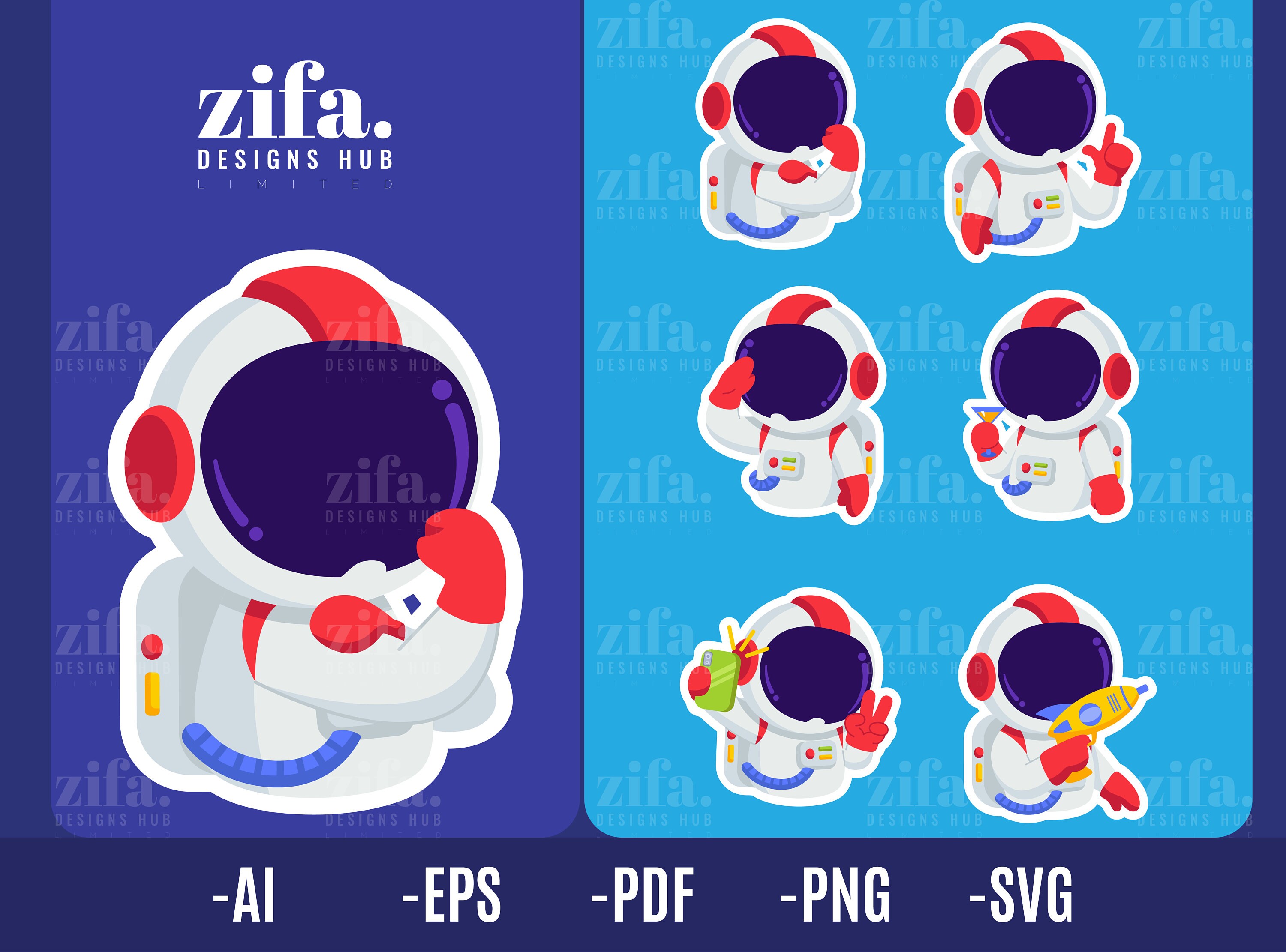 Astronaut Stickers SVG Bundle Astronaut Svg Astronaut - Etsy
