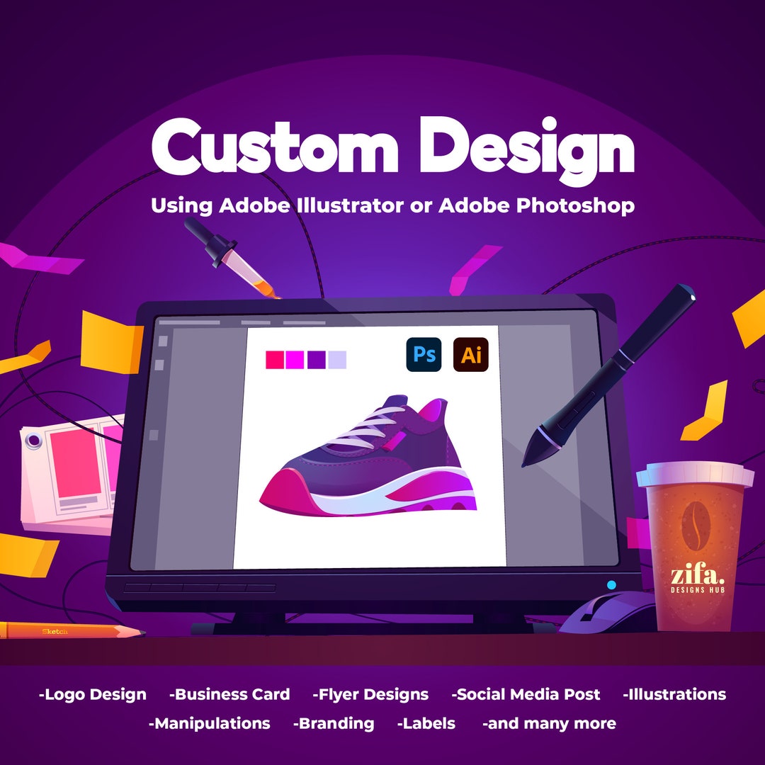 Custom Graphic Design Services, Logo, Illustration, SVG - Etsy