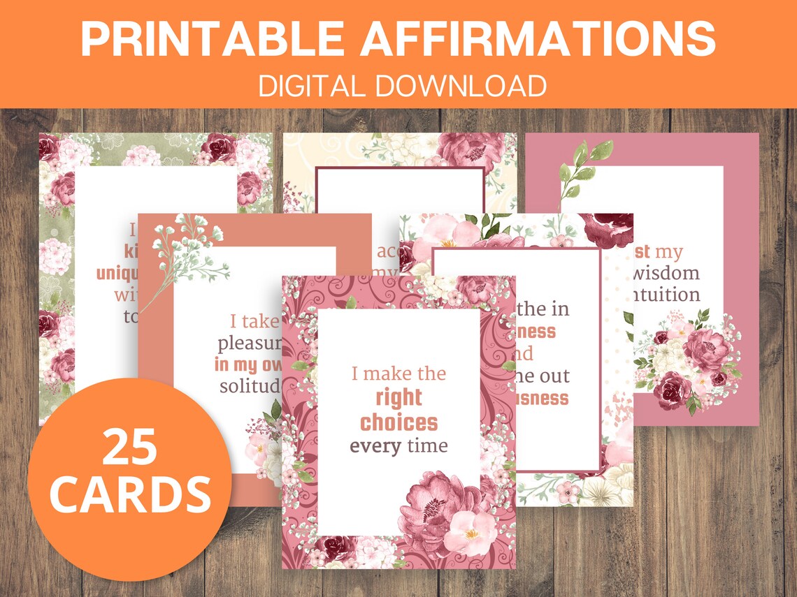Affirmation Deck, Affirmation Cards for Women, Affirmation Cards for ...