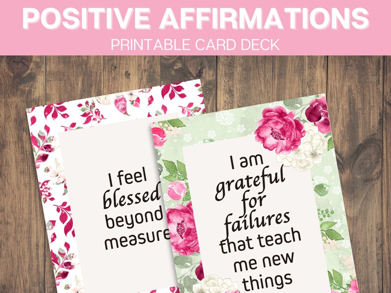 Cards of Gratitude, Printable Motivational Affirmations, Gratitude ...