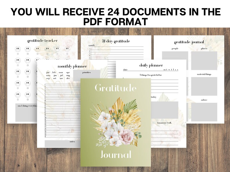 Gratitude Journal, Digital Gratitude Journal, Personal Gratitude ...