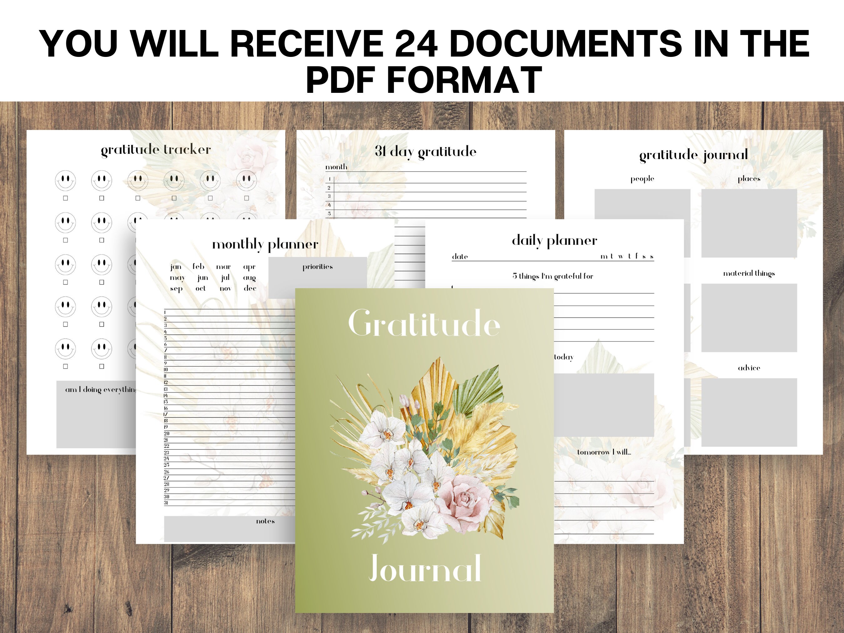 Gratitude Journal, Digital Gratitude Journal, Personal Gratitude ...