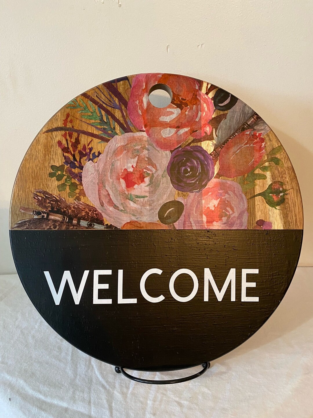 Floral Welcome Sign - Etsy
