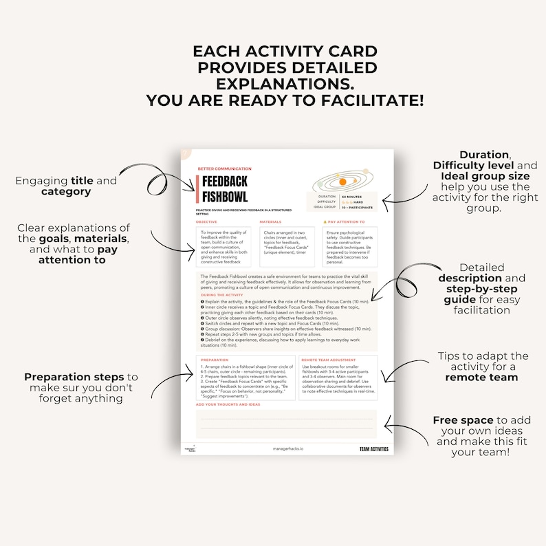 50 Team Building Activity Cards: Boost Performance & Innovation (PDF ...